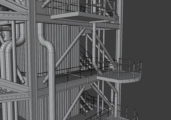 Rocket launch tower 3D model - TurboSquid 1605533