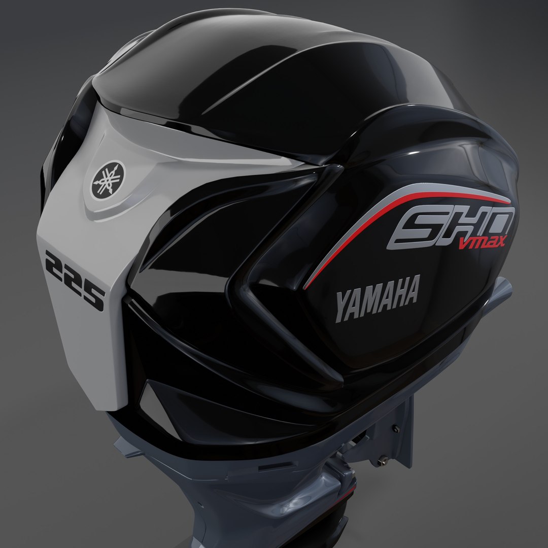 Yamaha 225 HP V6 V MAX SHO Outboard PBR Model 3D Model - TurboSquid 2241873