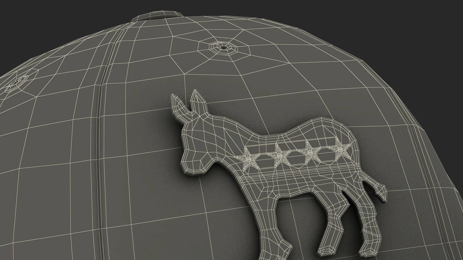 Camouflage Baseball Cap With Democratic Icon 3D Model - TurboSquid 2319399