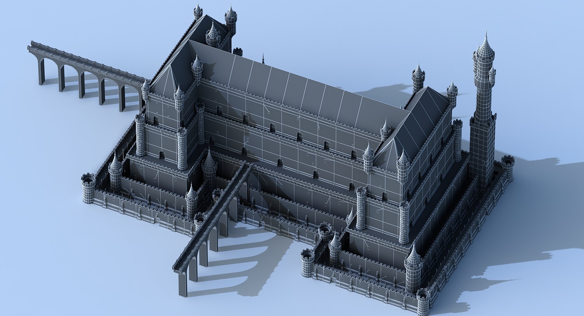 3D Fantasy Castle Model - TurboSquid 1542222