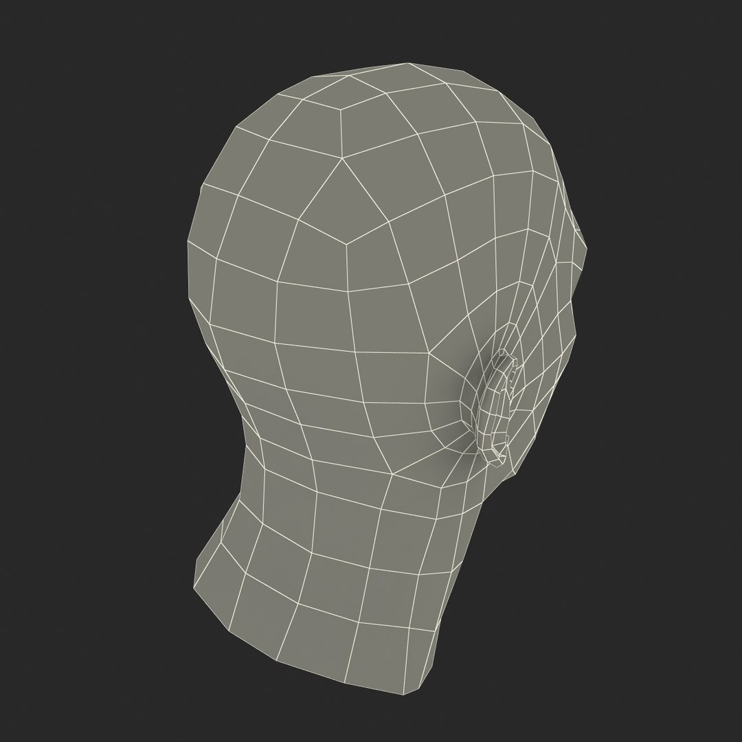 Male Head Rigged 3d Max