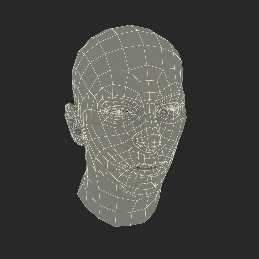 Male Head Rigged 3d Max