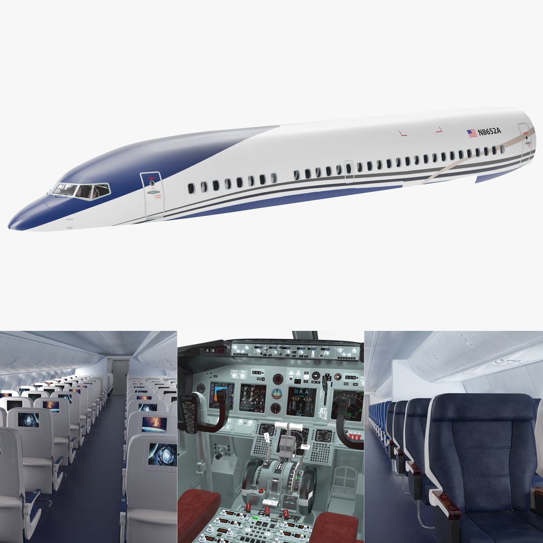 Passenger airplane interior 3D model - TurboSquid 1233259