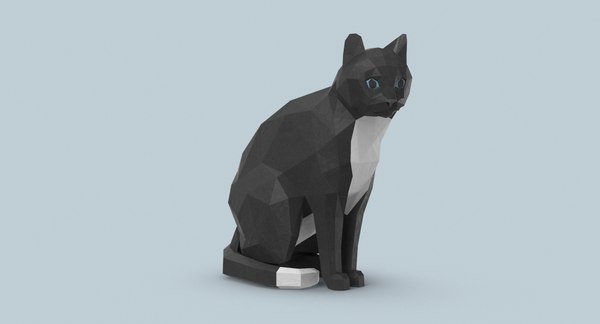 modelo 3d Gato sentado - TurboSquid 1224479