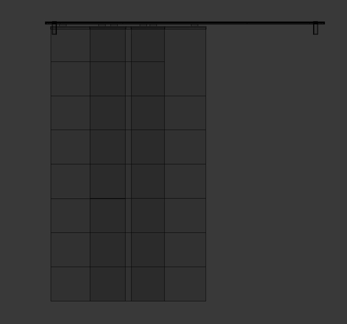 Panel Curtain 3d Model