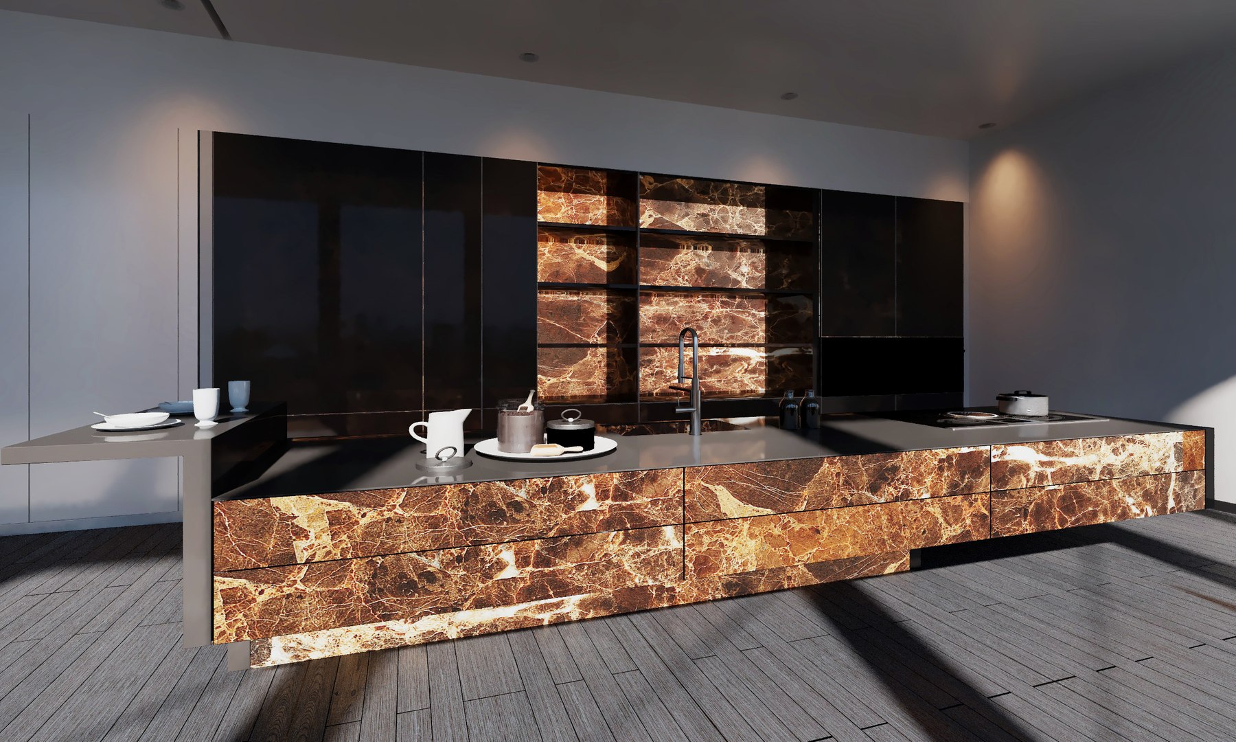 3D Kitchen Design Onyx Model - TurboSquid 1345073