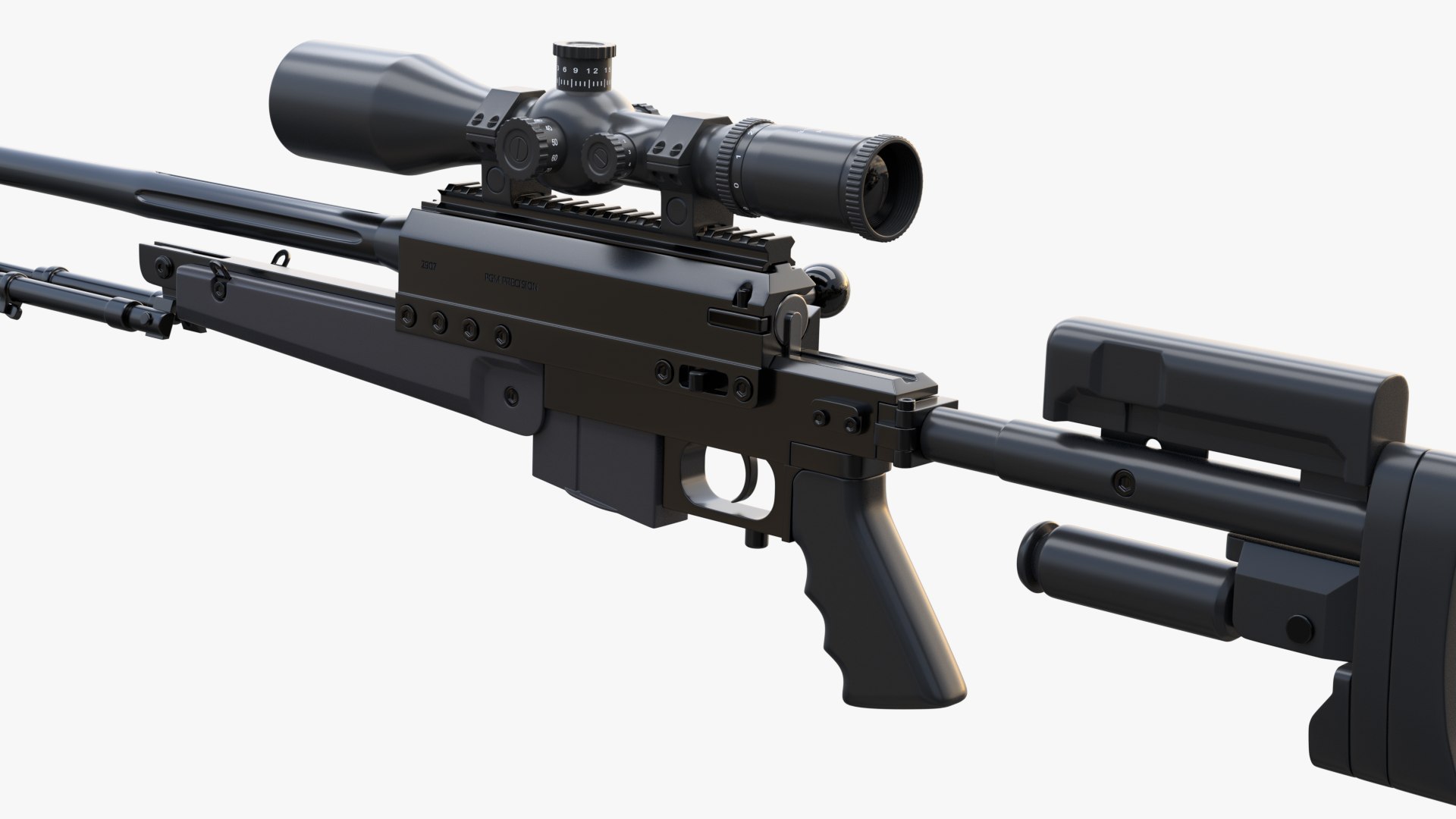 3D sniper rifle pgm ultima model - TurboSquid 1600146
