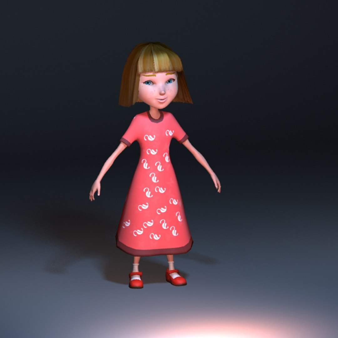 Girl Human Kid 3d Model