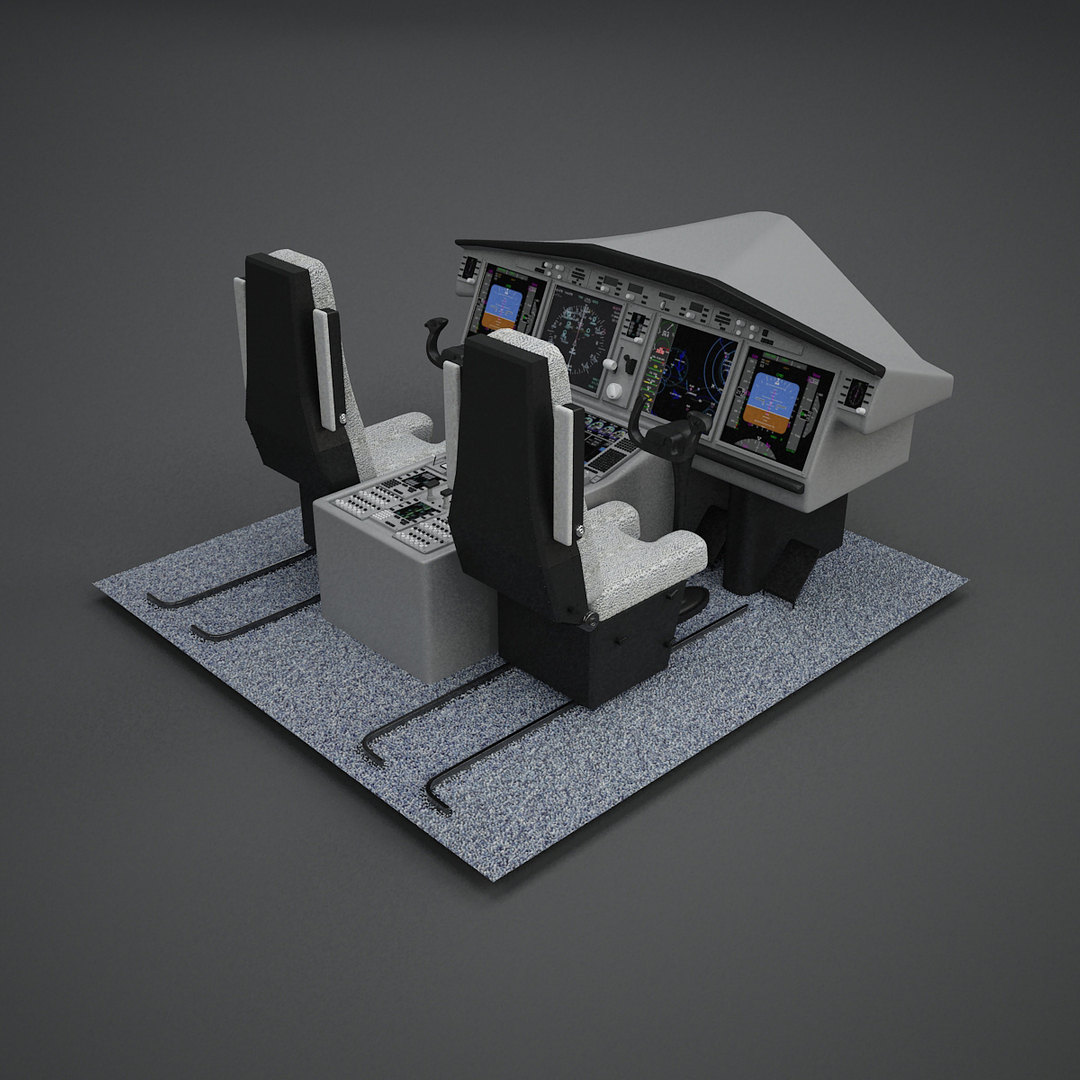 3d Model Of Aircraft Cockpit