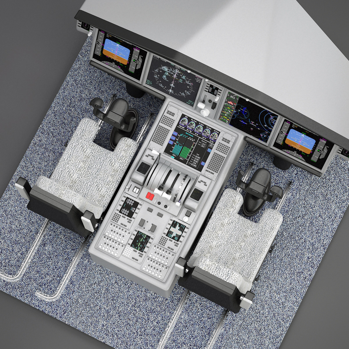 3d model of aircraft cockpit