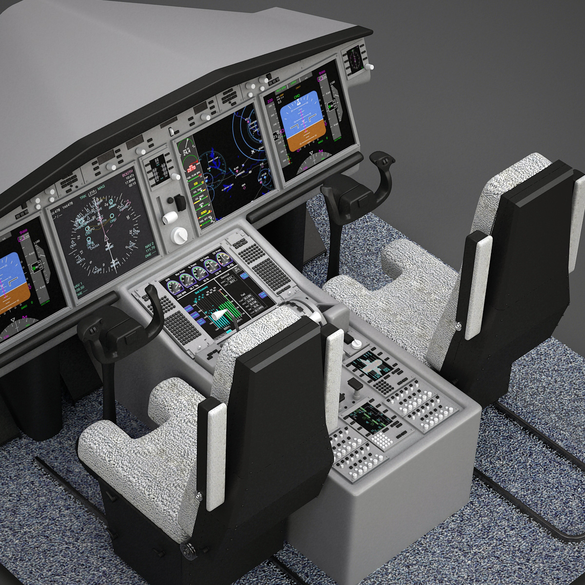 3d model of aircraft cockpit