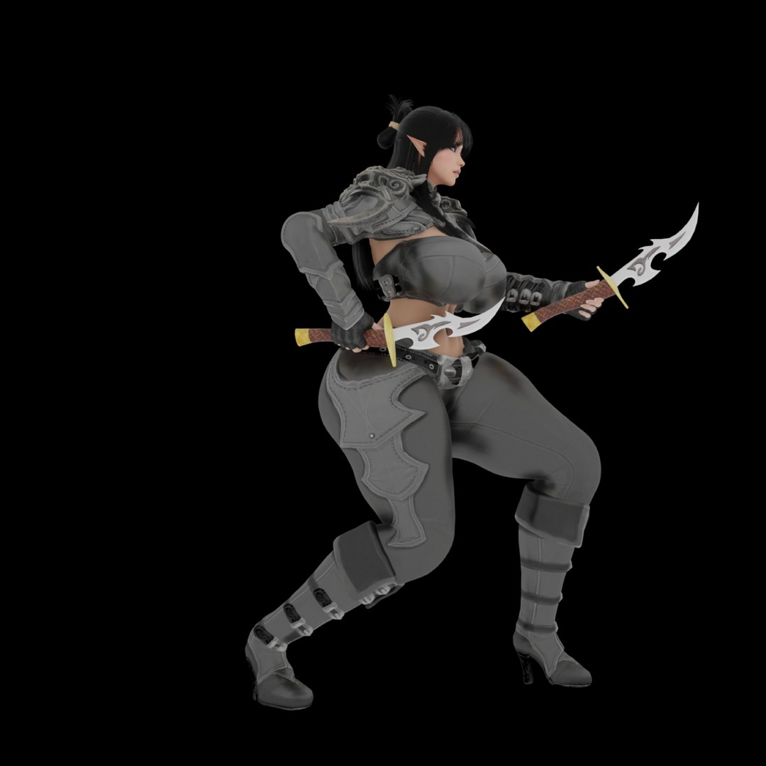 3D Model Curvy Elf Rogue - TurboSquid 2502283