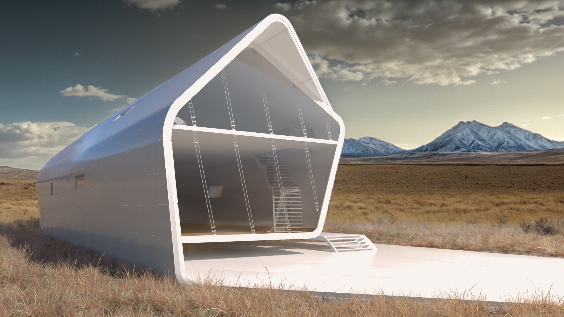 3D Futuristic House Happy Future Model - TurboSquid 2270291