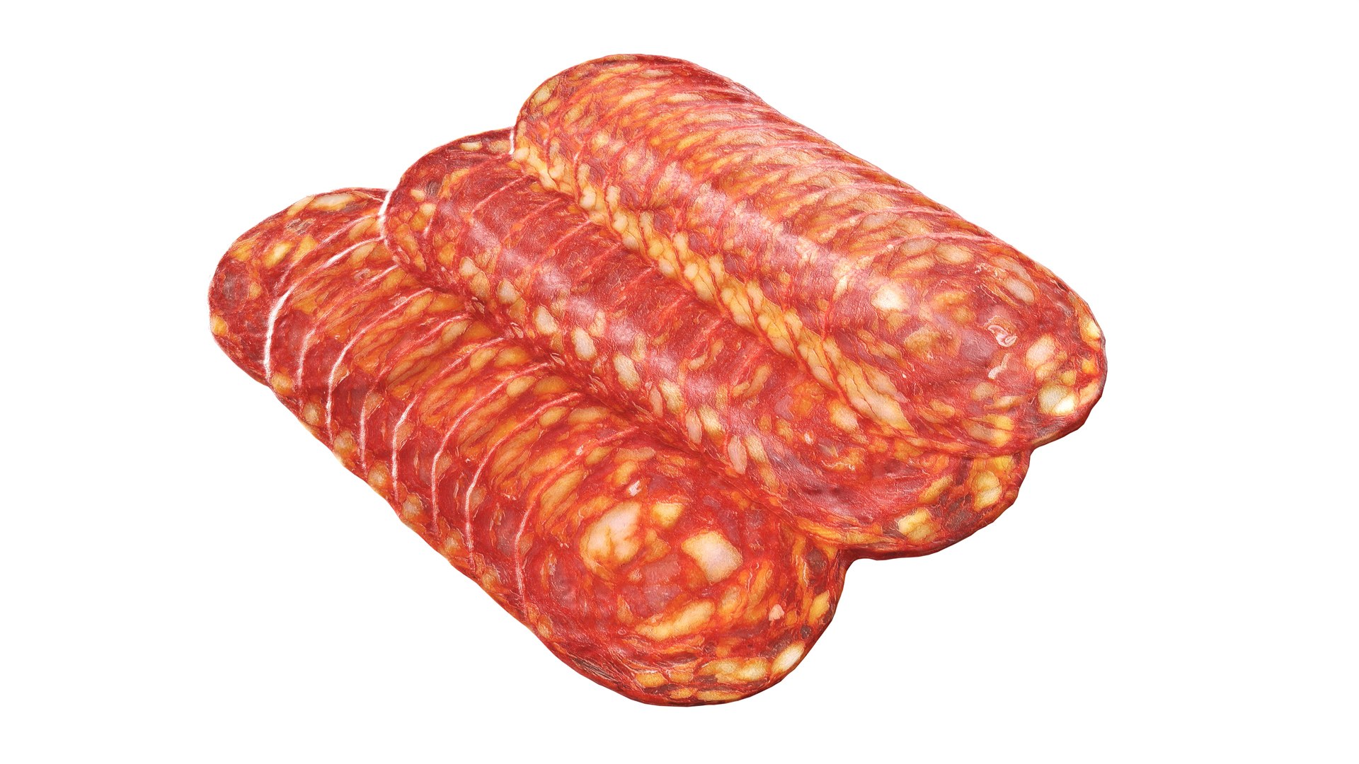 3D Salami Chorizo Slices With Packaging Model - TurboSquid 2414445