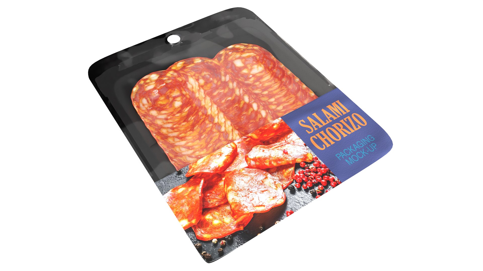 3D Salami Chorizo Slices With Packaging Model - TurboSquid 2414445