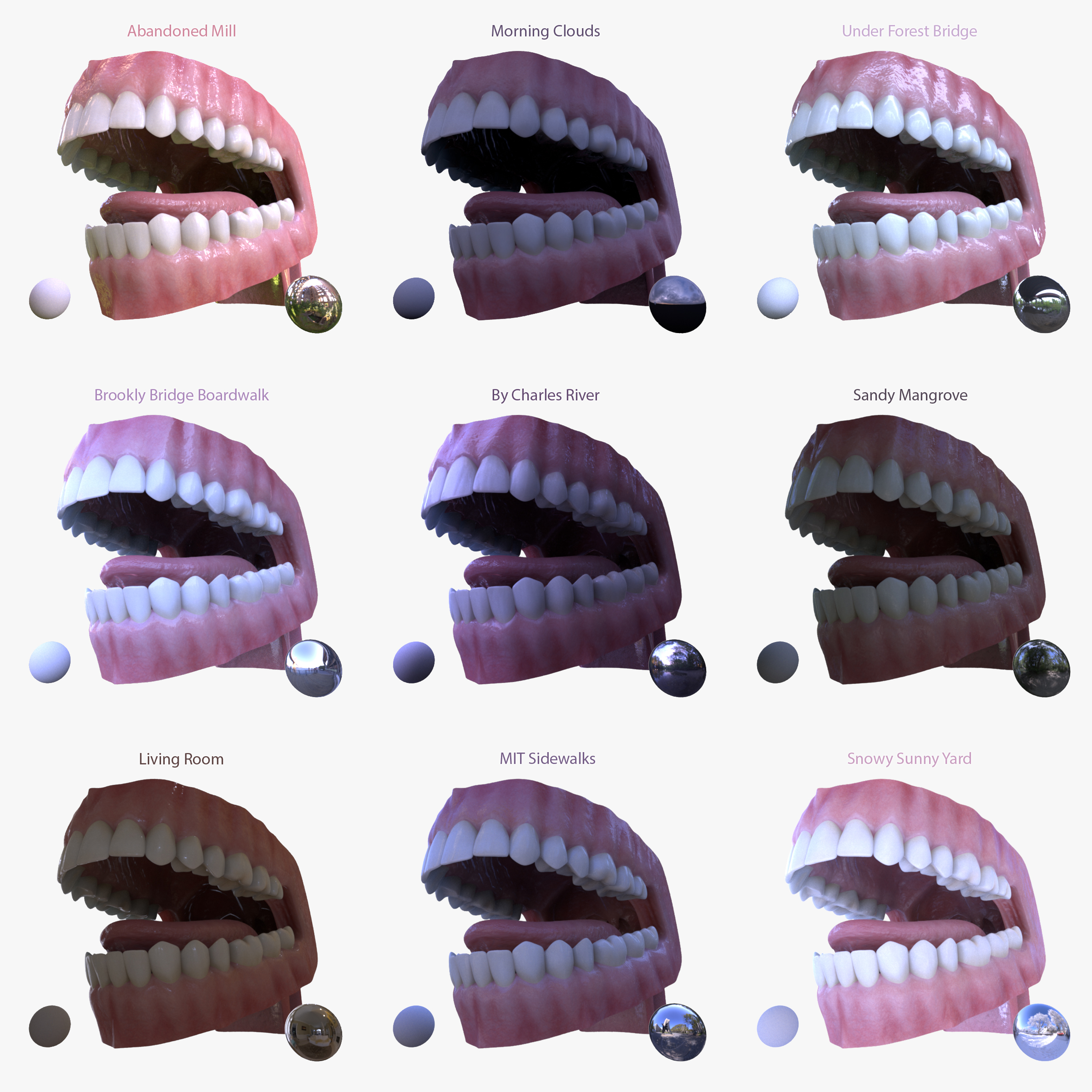 3d dental mouth realistic tongue model