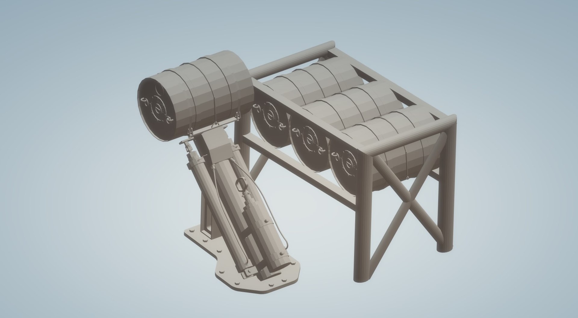 Depth Charge Launcher 3D - TurboSquid 1432296