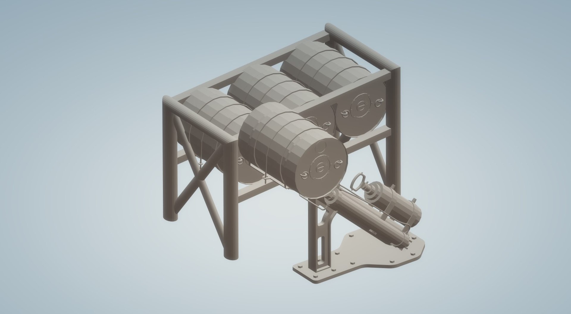 Depth Charge Launcher 3D - TurboSquid 1432296