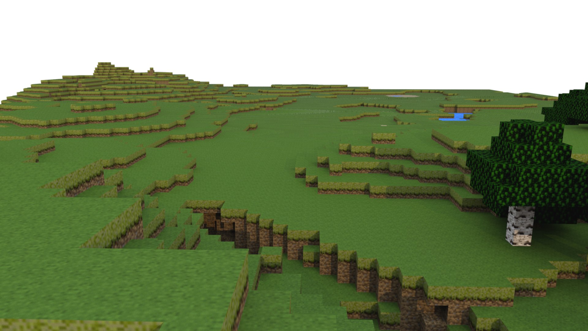 Obj Minecraft World: Grassy Plain