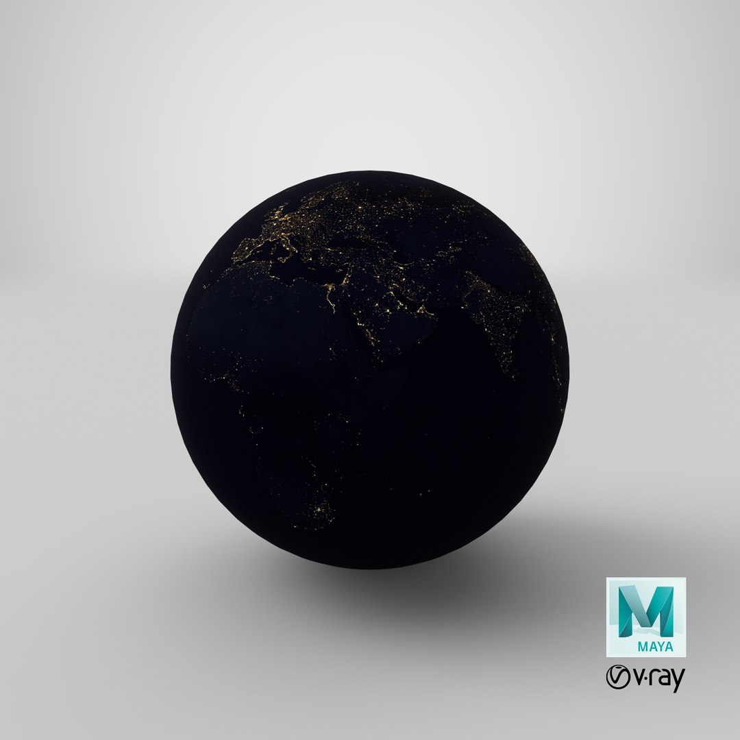 3D Earth Night - TurboSquid 1388384