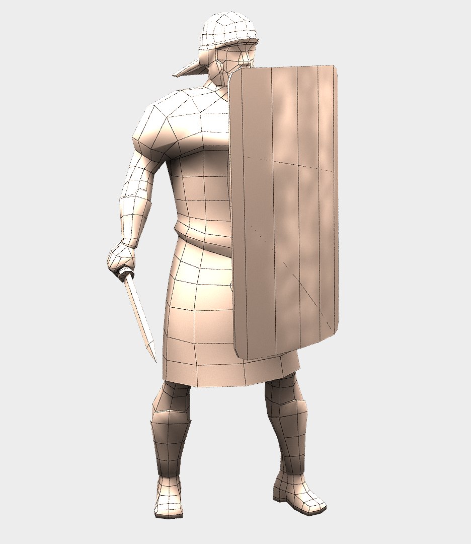 3d Roman Soldier Model