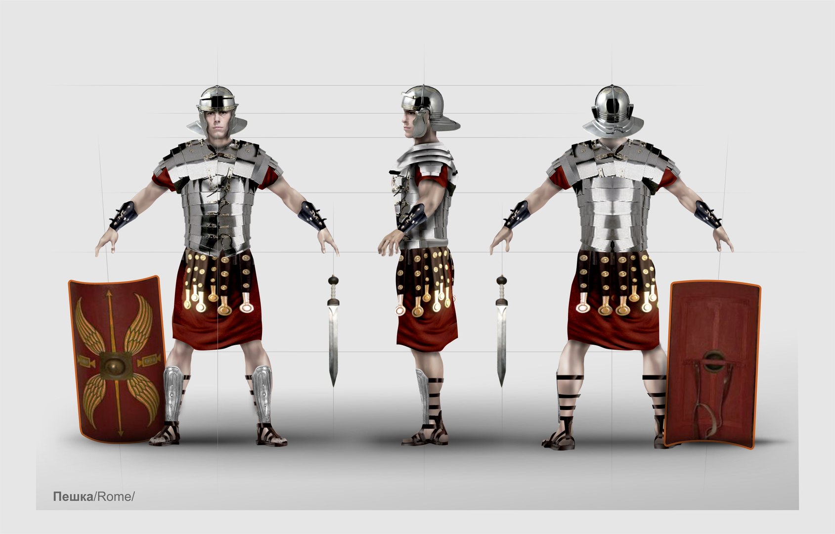 3d Roman Soldier Model