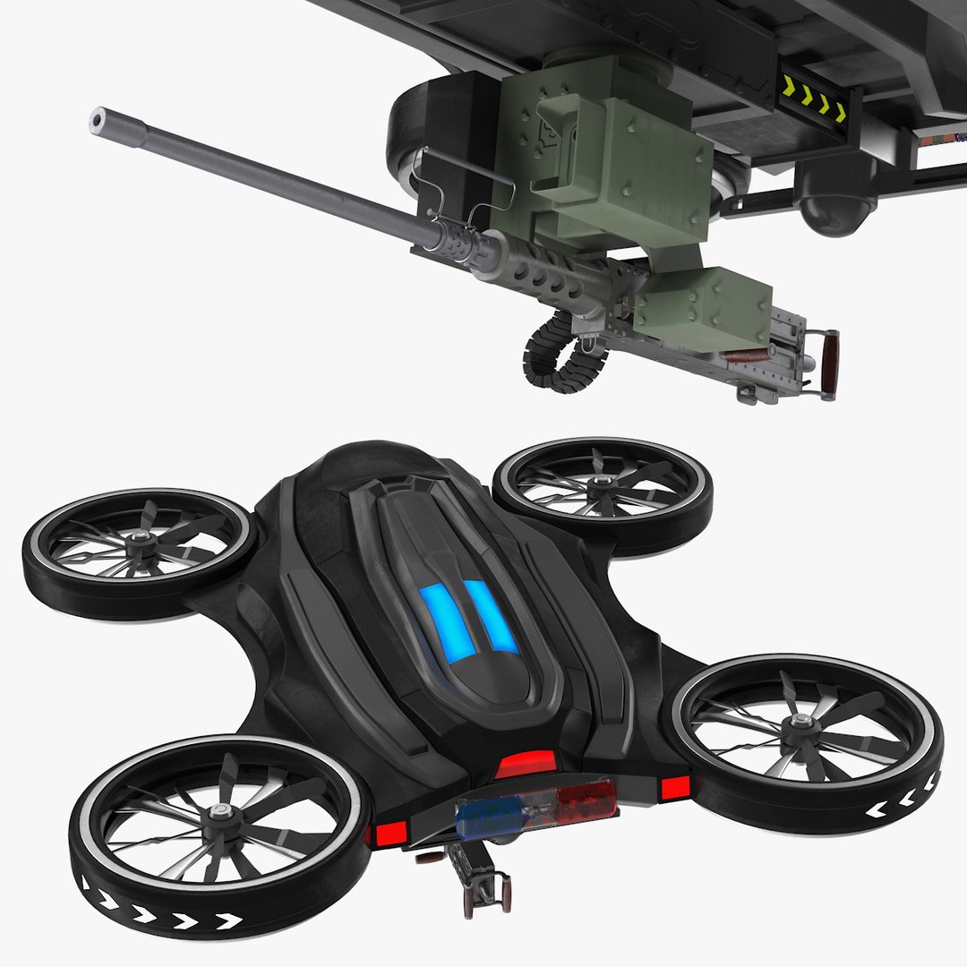 3D Drone Machine Gun Model - TurboSquid 1472402
