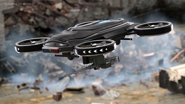 3D drone machine gun model - TurboSquid 1472402