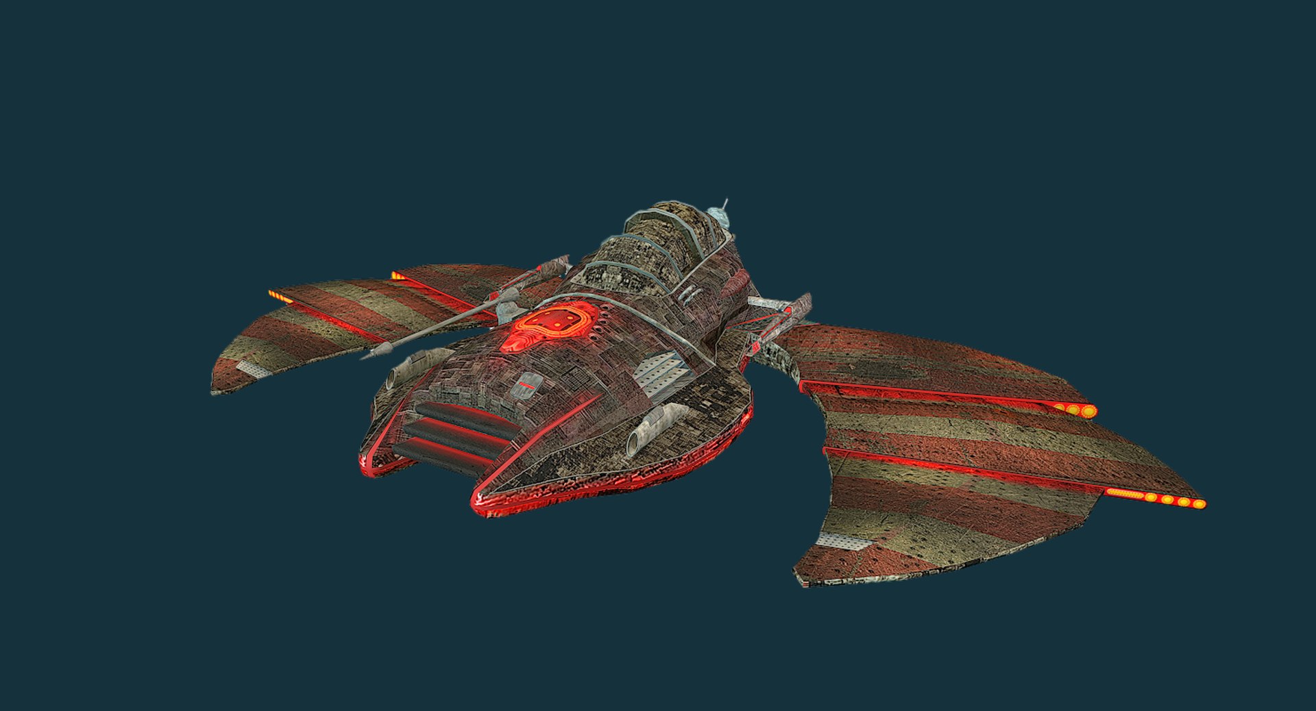 Fighter Starship 3d Model