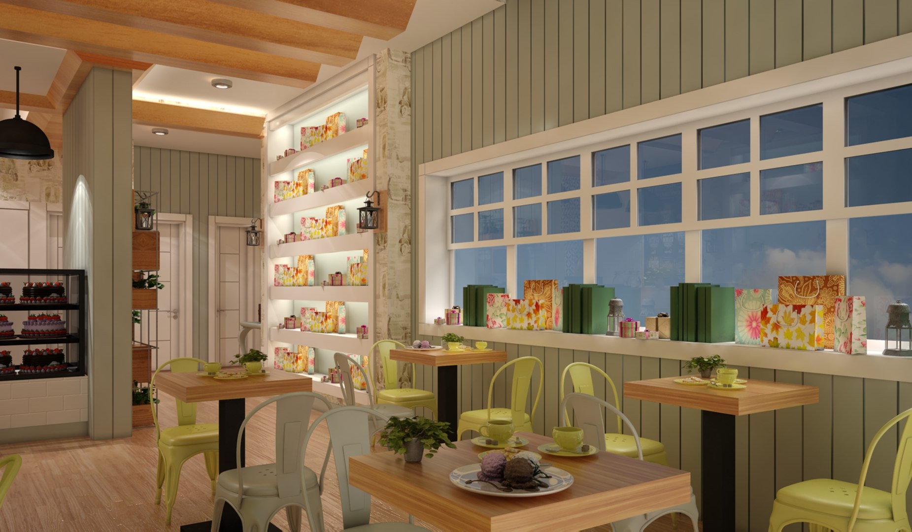 3D Cafe Interior - TurboSquid 1231885