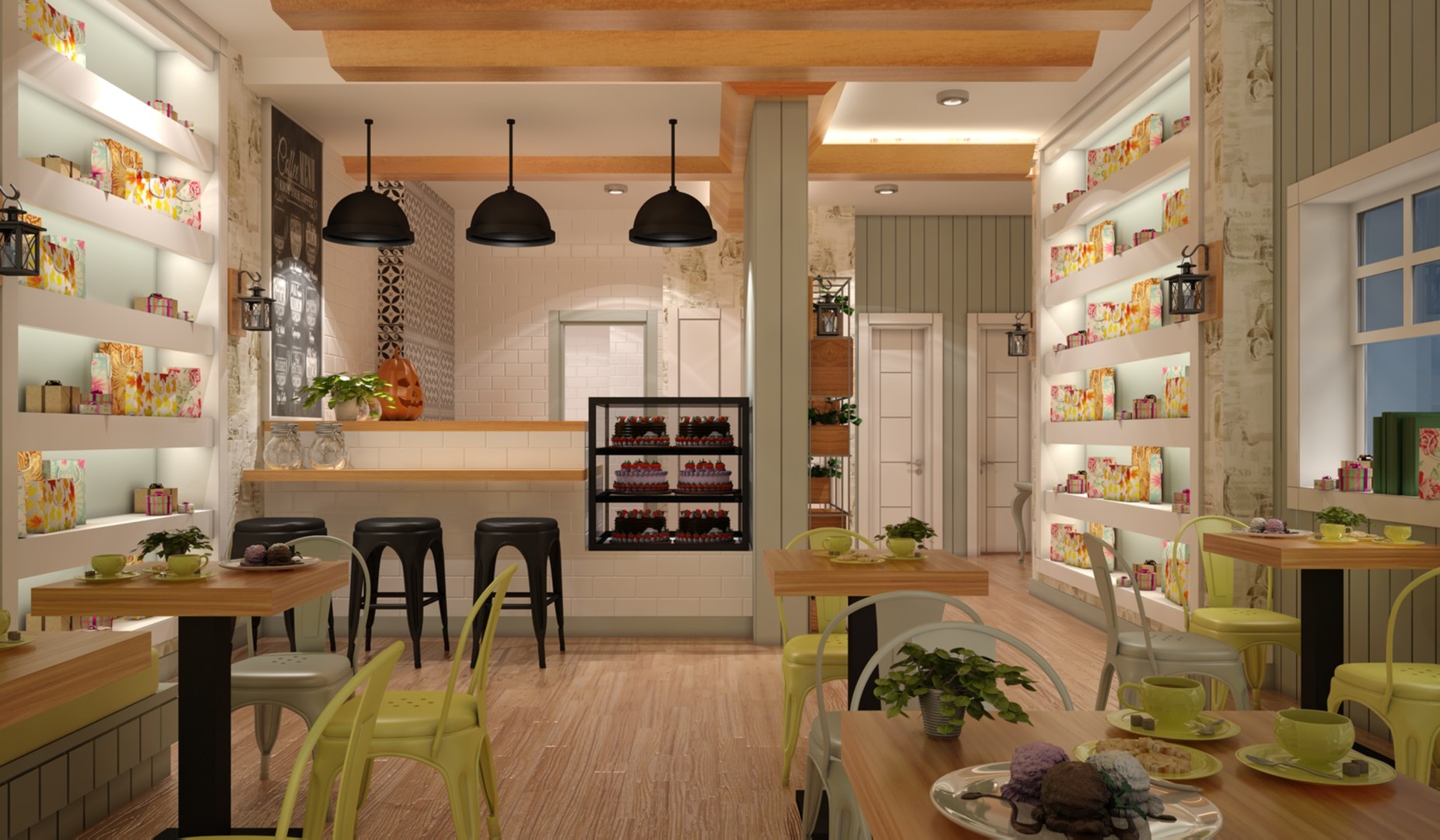 3D Cafe Interior - TurboSquid 1231885