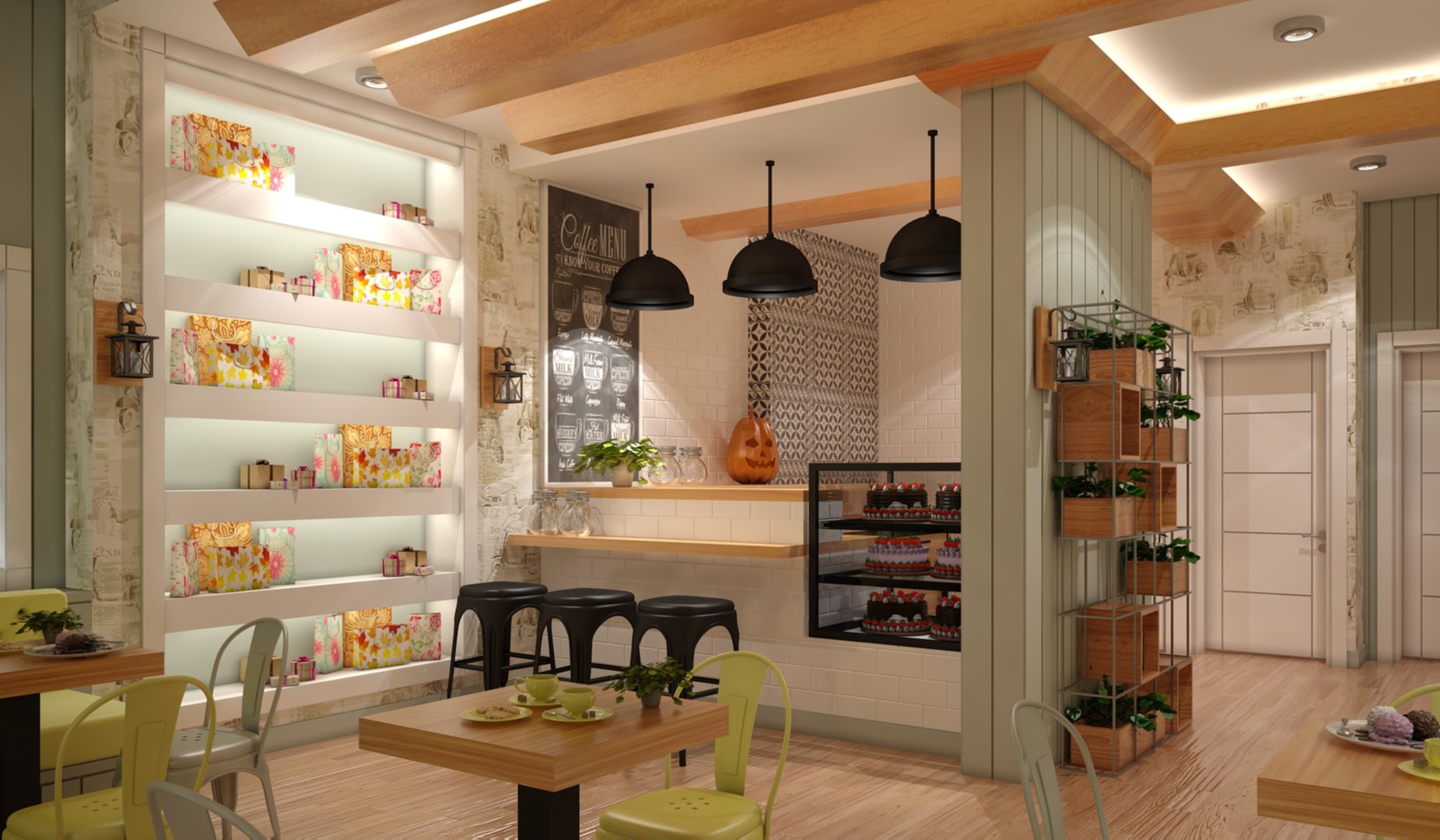 3D Cafe Interior - TurboSquid 1231885