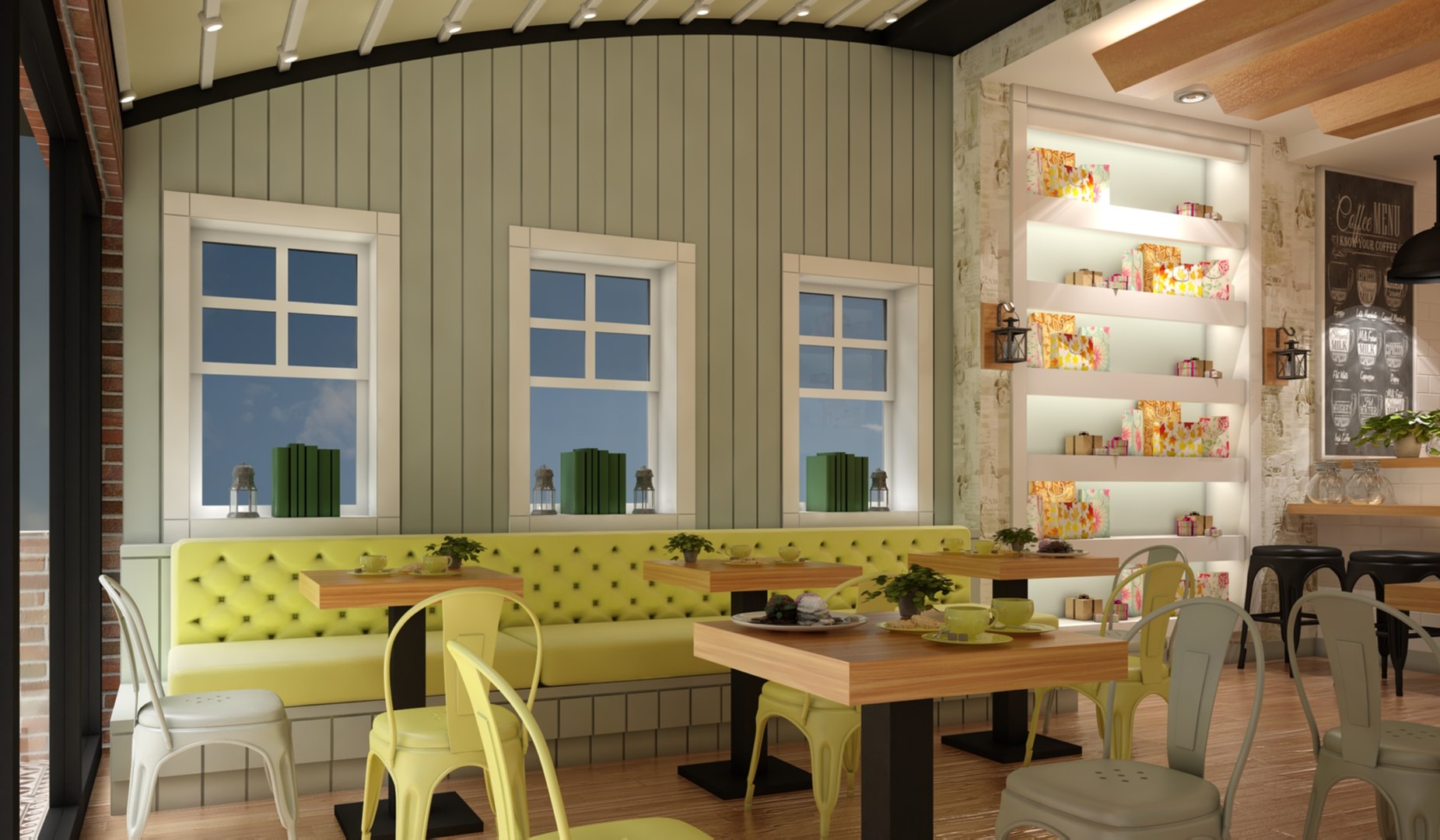 3D Cafe Interior - TurboSquid 1231885