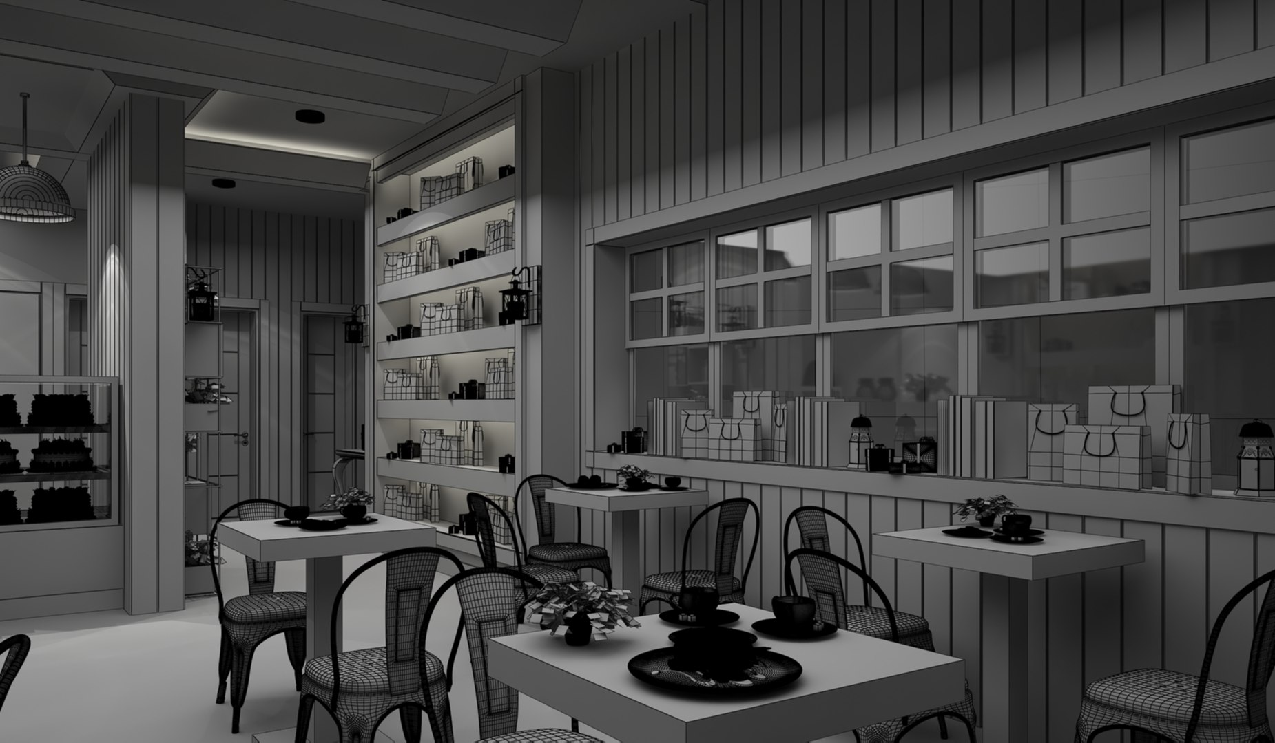 3D Cafe Interior - TurboSquid 1231885