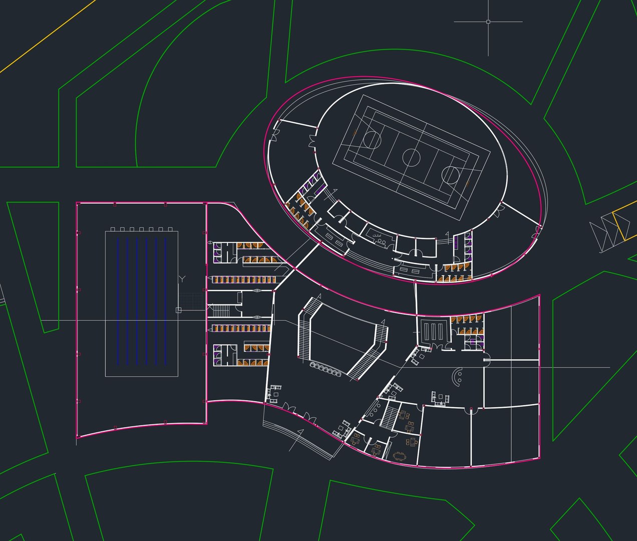 Sports Complex Model - TurboSquid 1246601