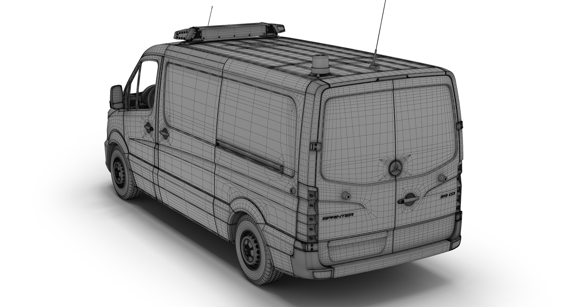 Mercedes-benz Sprinter German Police 3D Model - TurboSquid 1405939