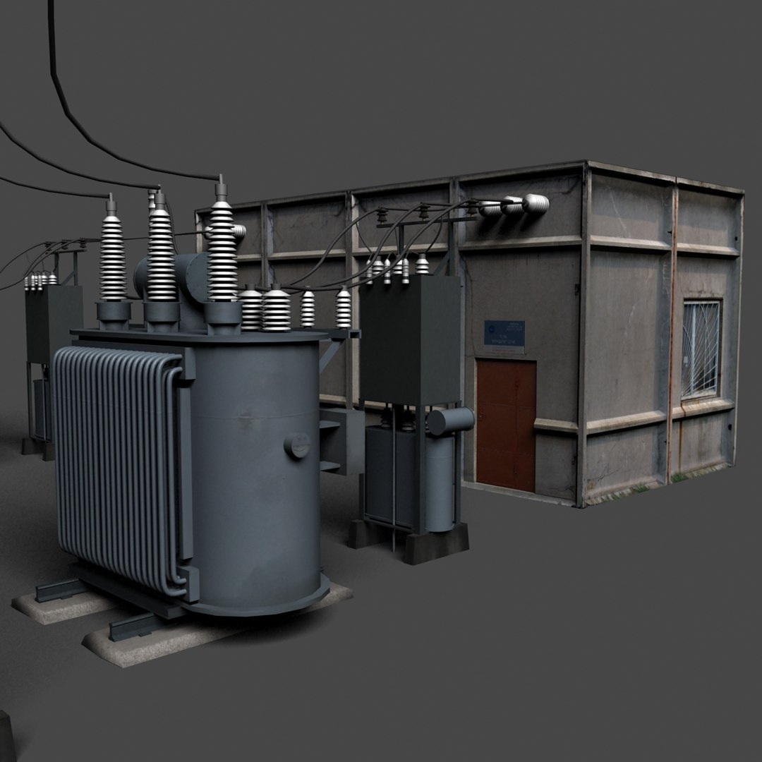 3d Model Of Substation Transformators