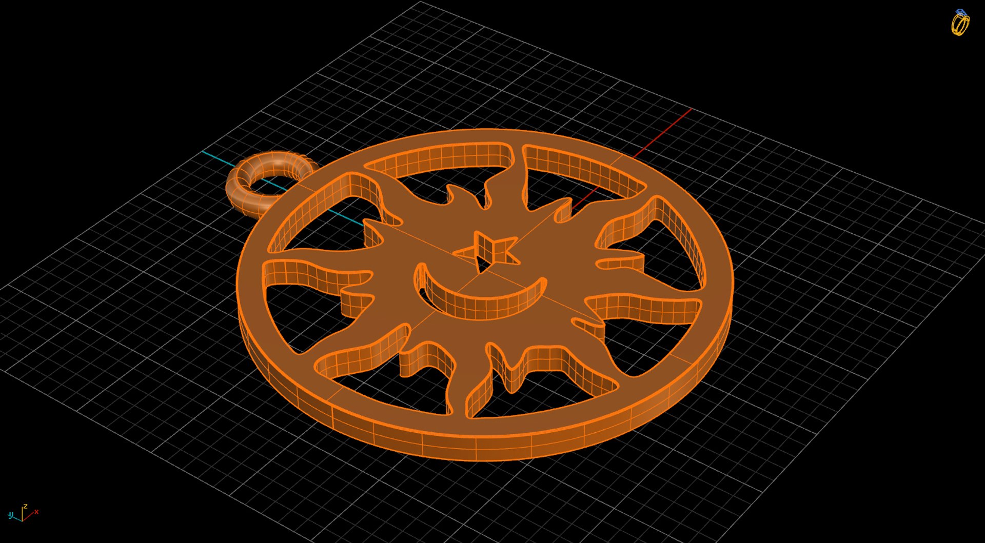 Sun Moon Star 3d Model