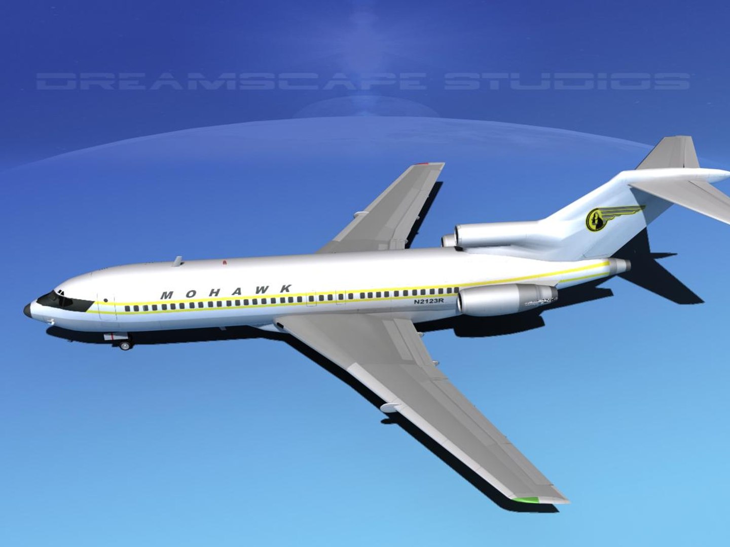 3d Boeing 727 727-100 Model