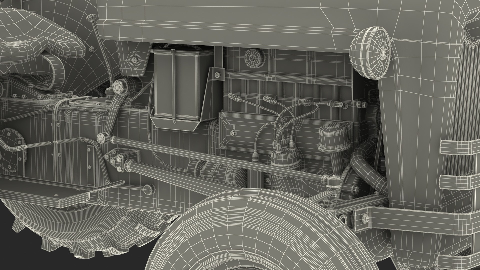 Restored Vintage Tractor Rigged 3D Model - TurboSquid 1567120