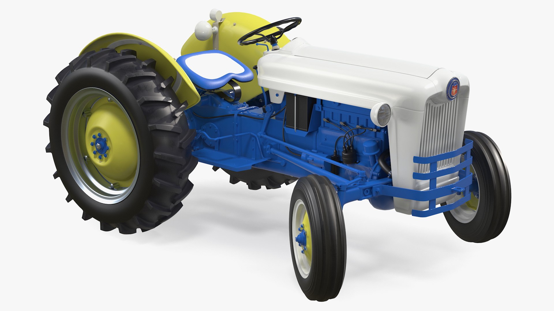 Restored vintage tractor rigged 3D model - TurboSquid 1567120