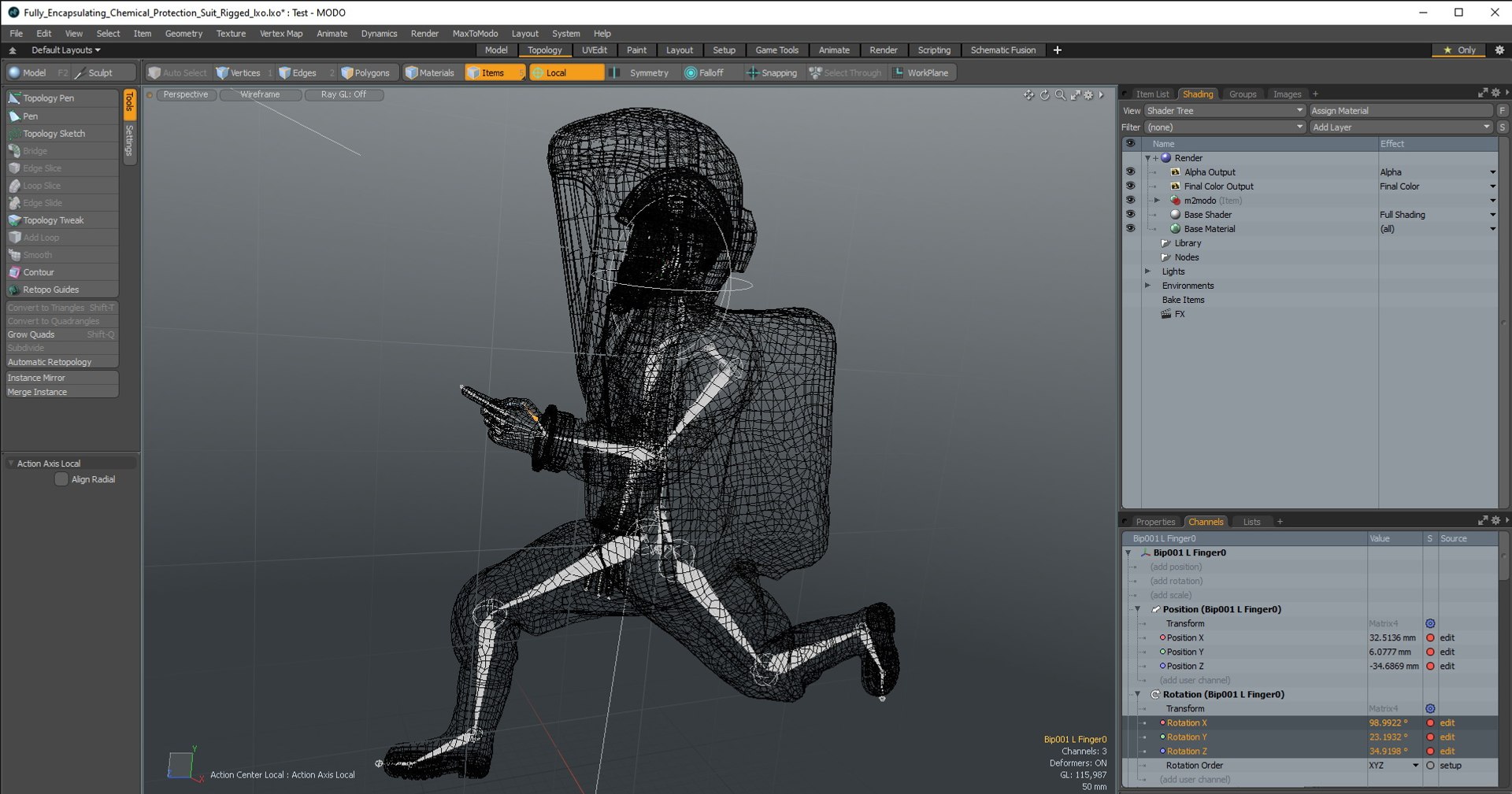 3D model Fully Encapsulating Chemical Protection Suit Rigged for Modo ...
