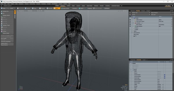 3D модель Полностью герметизирующий костюм химической защиты ...