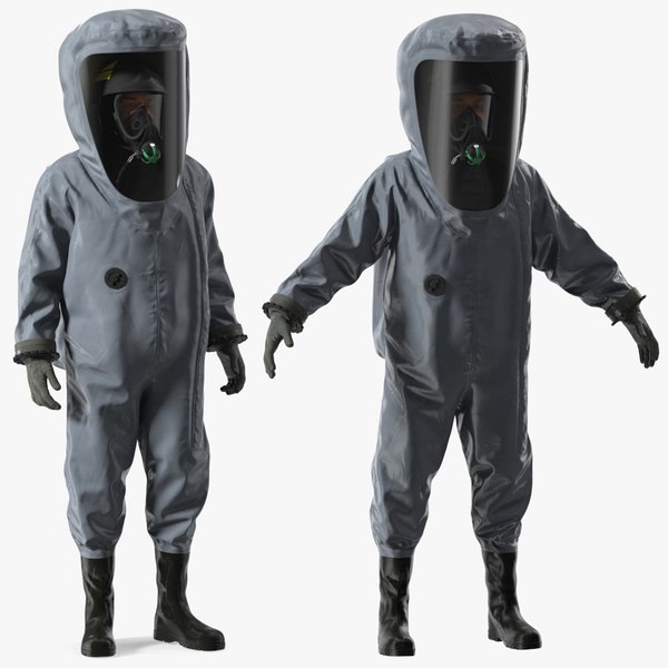 3D model Fully Encapsulating Chemical Protection Suit Rigged for Modo ...