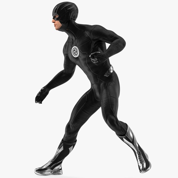 modelo 3d Superhéroe con traje negro preparado para Cinema 4D ...