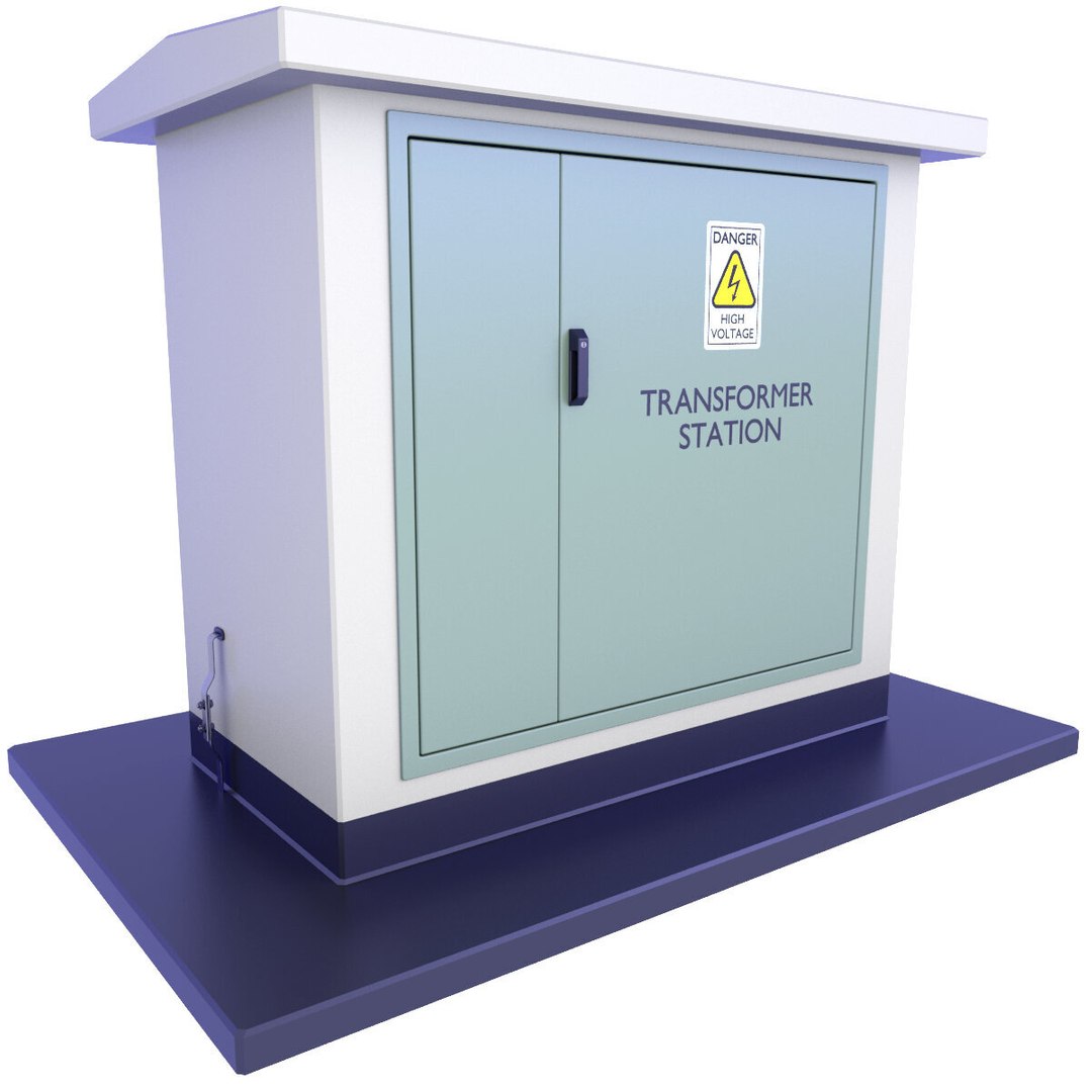 3D Model MV Transformer Substation 3D 29 - TurboSquid 2395691