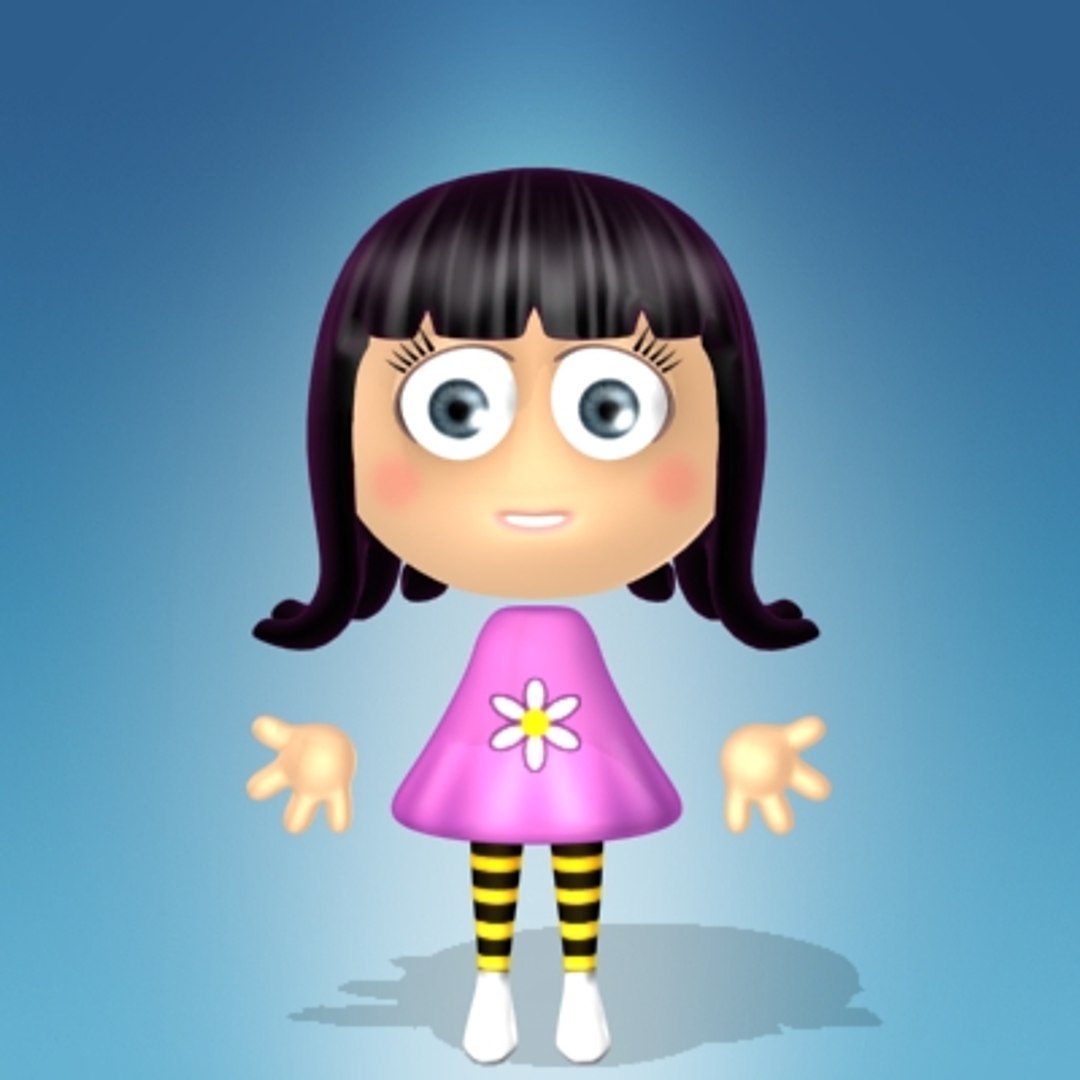 Pod Girl Character Rig 3d Model