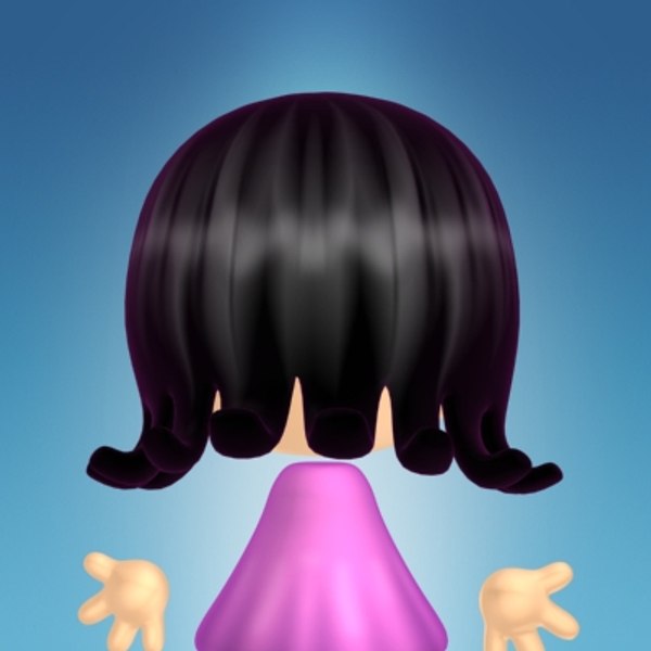 pod girl character rig 3d model