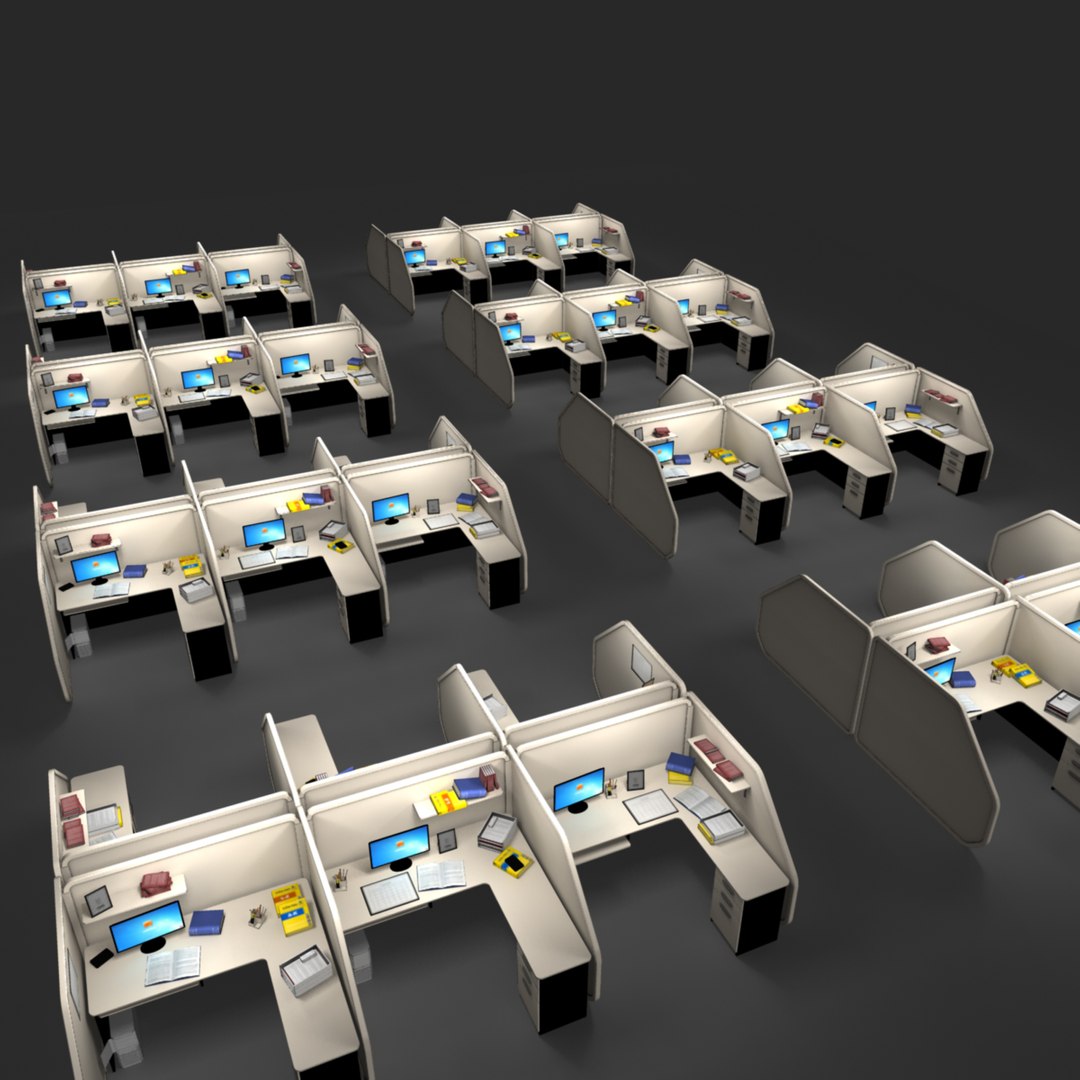 3d Model Office Cubicle