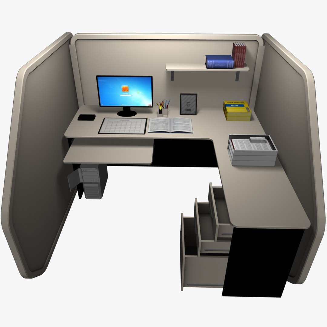 3d Model Office Cubicle